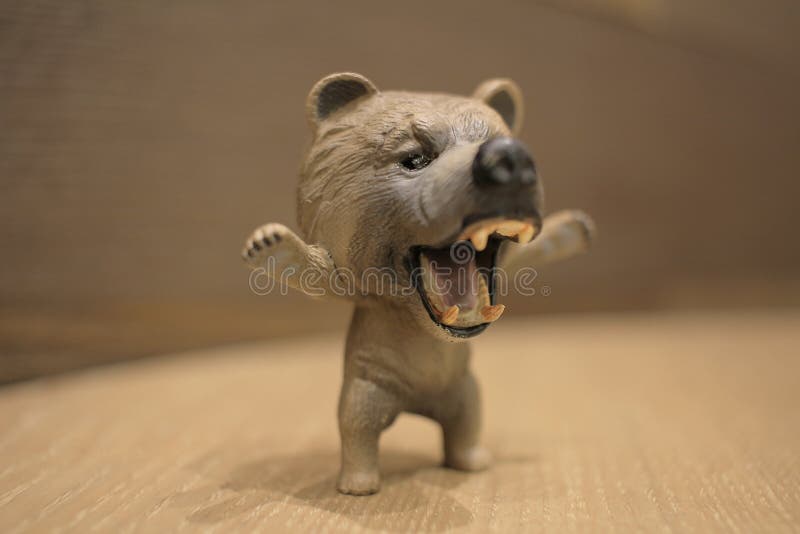 Plastic Bear Toy on Background Stock Image - Image of plastic, figure ...