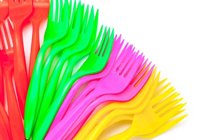 Plastic bestek stock foto. Afbeelding bestaande uit blauw - 25832198