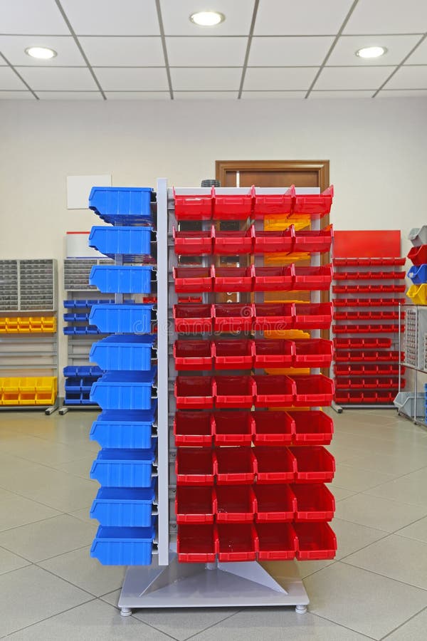 Sorting shelves stock image. Image of trays, bins, container - 25065903