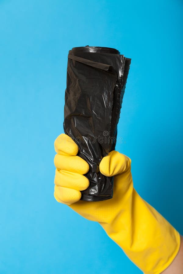 Plastic Bin Roll, Black Garbage Container Bag Stock Image - Image of ...