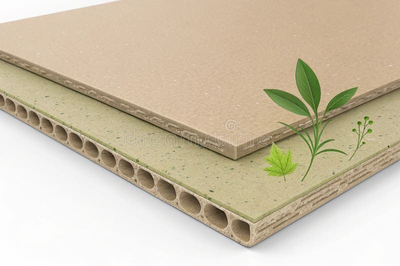 Plastic Bio Composite Panel from Recycled Materials Stock Illustration ...