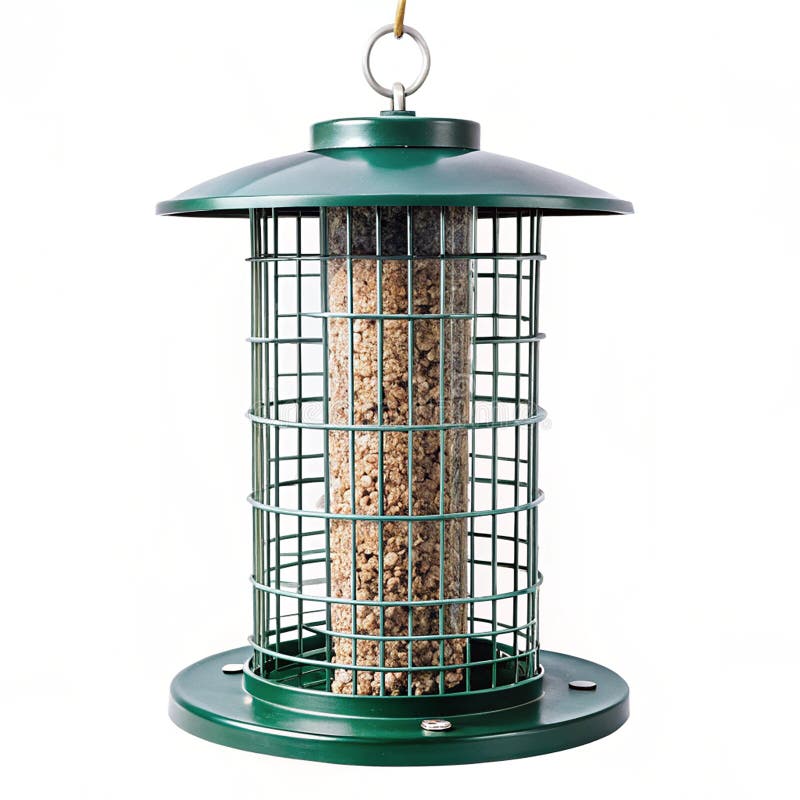 Plastic Bird Feeder with Built-in Squirrel Guard Stock Illustration ...