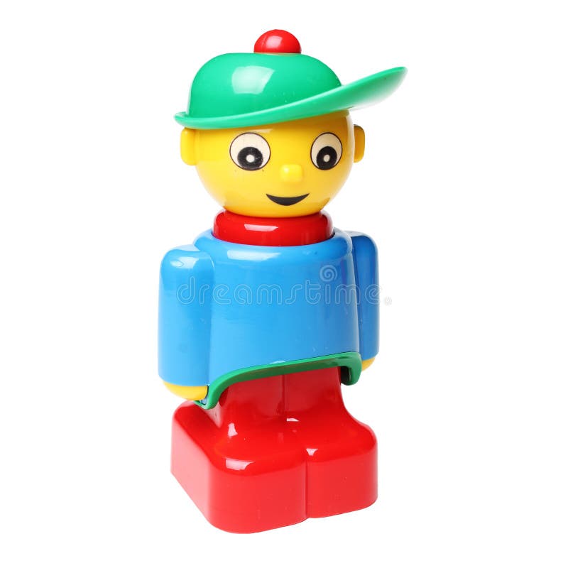 Plastic block man toy editorial photo. Image of white - 50393156