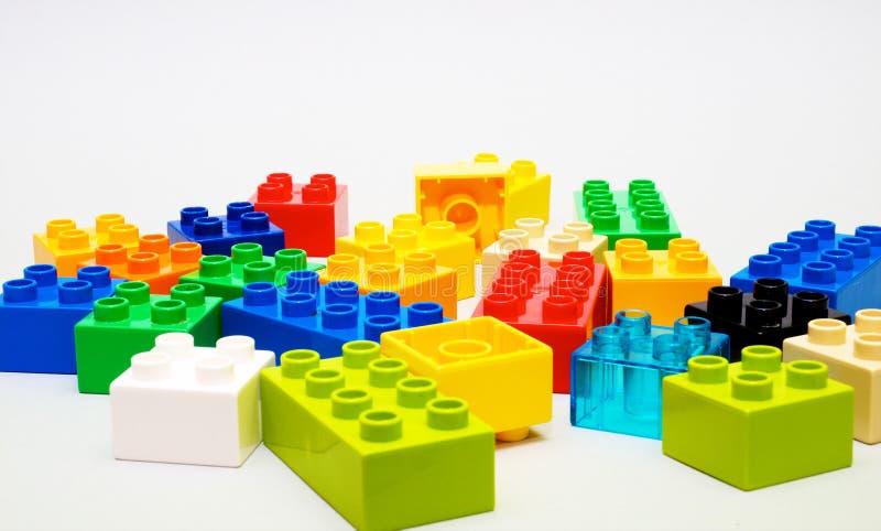 Plastic Blocks stock image. Image of studio, color, isolated - 9174949