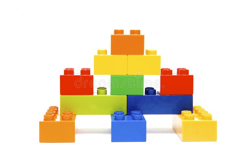 Plastic Blocks stock image. Image of isolated, construction - 9211677