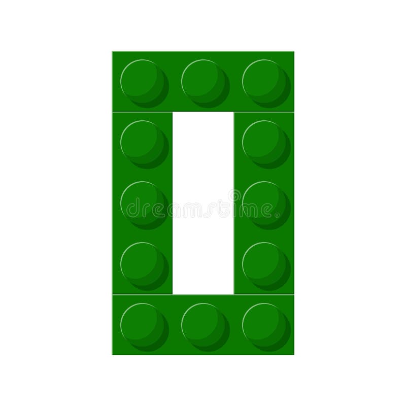 Plastic Blocks in the Form of a Number Zero. Stock Vector ...
