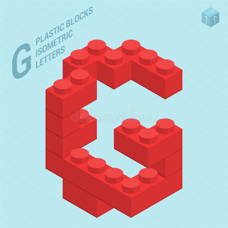 Plastic blocs letter G stock vector. Illustration of create - 91690498