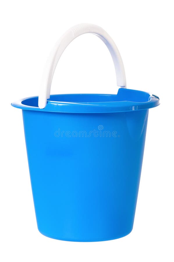 Water full plastic bucket stock image. Image of cold - 17500481
