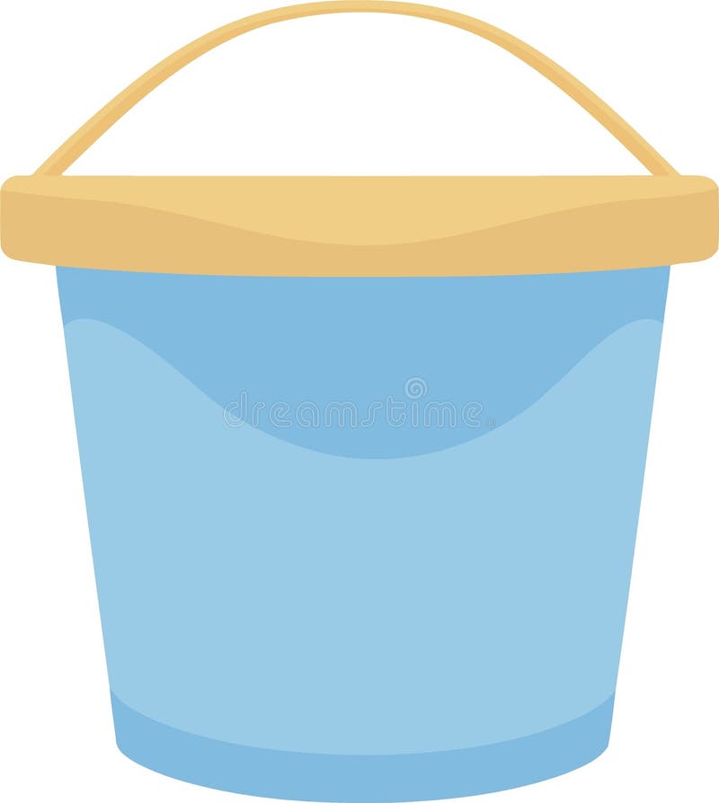 Plastic blue bucket object stock vector. Illustration of bucket - 277049672