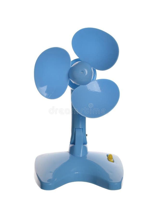 The plastic blue fan stock image. Image of plastic, isolated - 124032733