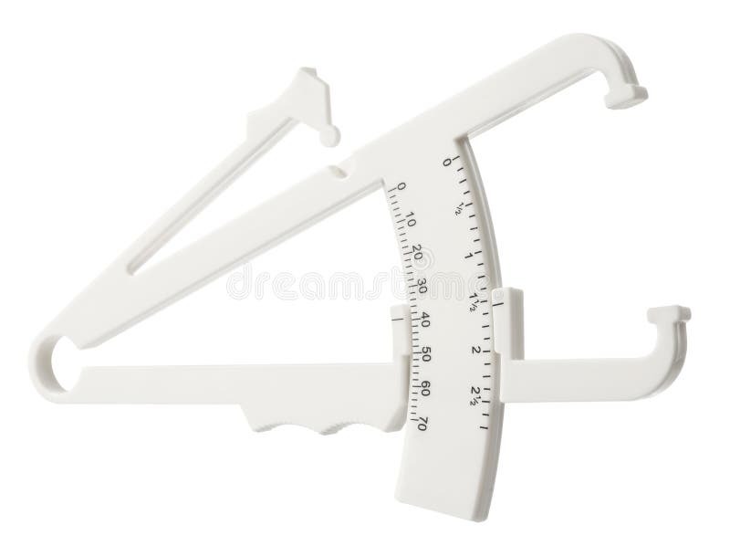 Plastic Body Fat Caliper Isolated on White Stock Photo - Image of ...
