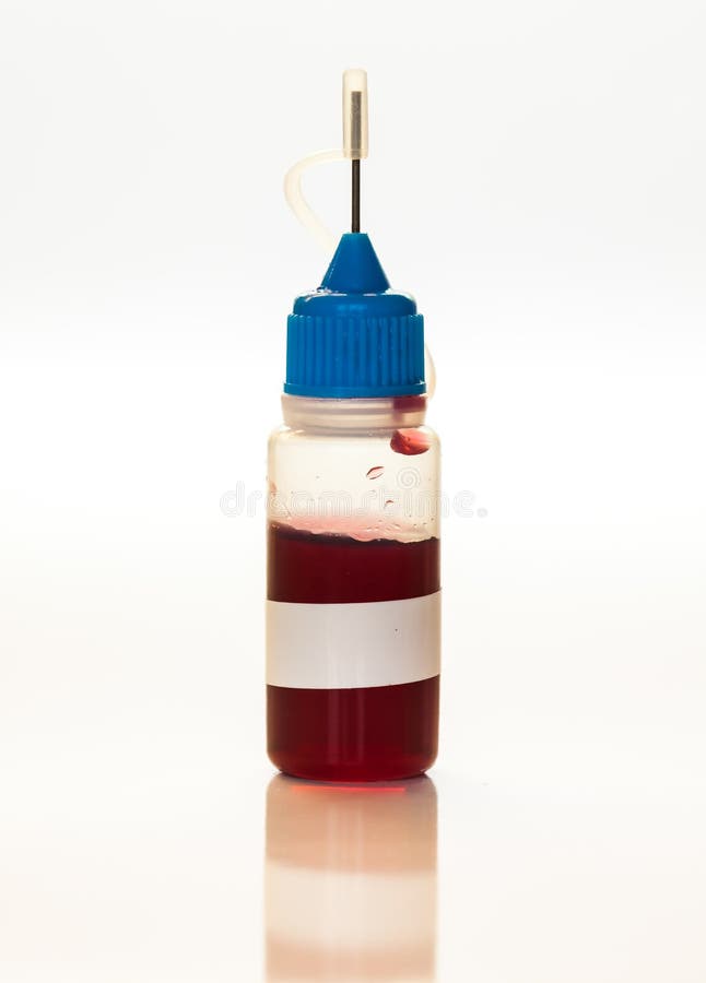 Plastic Bottle with Blood Sample, Doping Medical Concept Stock Photo ...