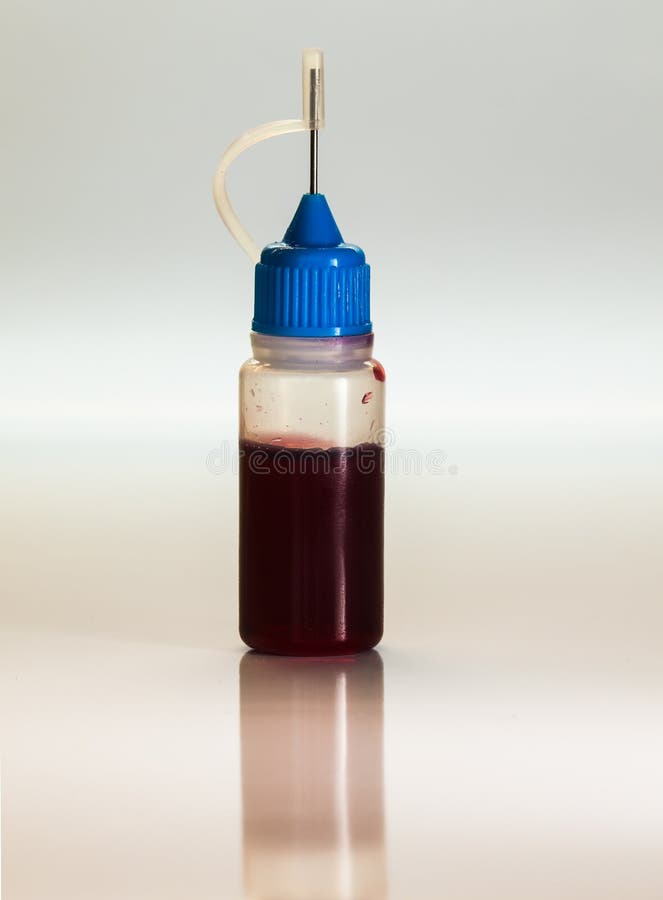Plastic Bottle with Blood Sample, Doping Medical Concept Stock Image ...