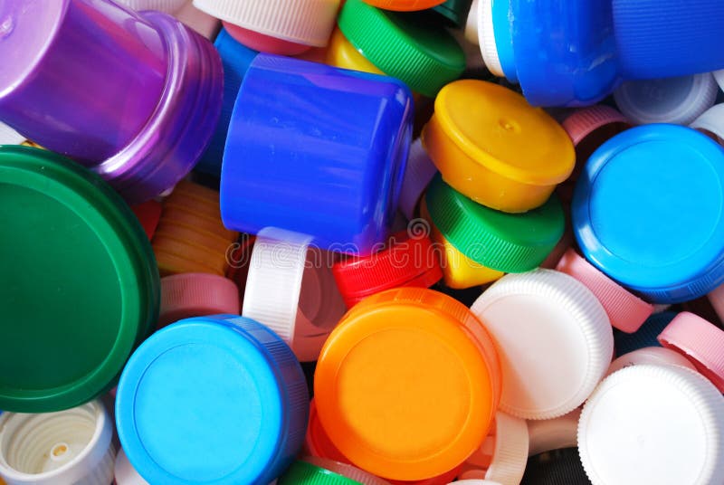 Plastic bottle caps stock photo. Image of white, trash - 10399980