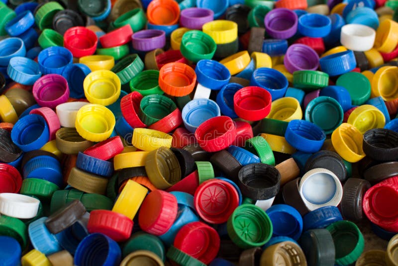 Plastic Bottle Caps for Recycling. Cap Material of Plastic Recyclable ...