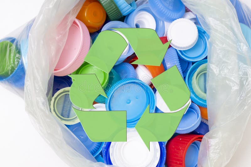 Plastic Bottle Caps of Different Colors Stock Image - Image of ecology ...