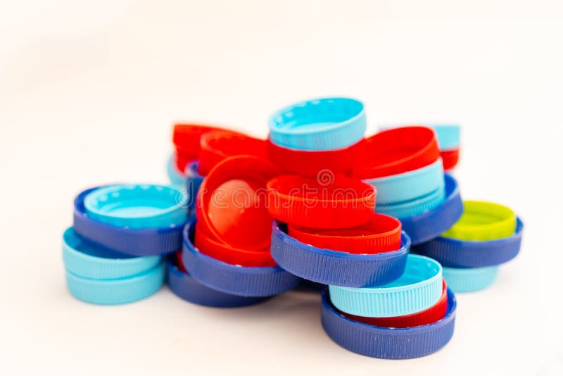 Plastic Bottle Caps. Separate Garbage Collection Stock Image - Image of ...