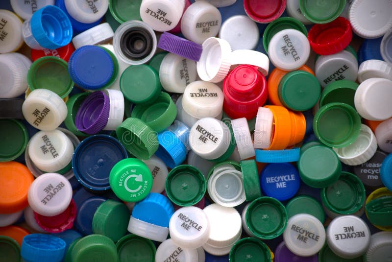 Plastic bottle caps. stock illustration. Illustration of recycle ...