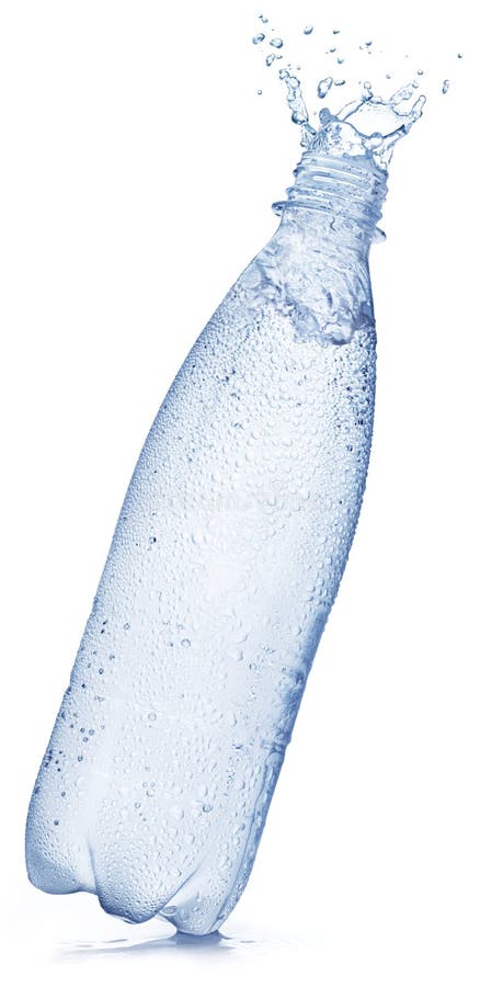 Plastic Bottle of Chilled Water with Condensation Drops. File Contains ...