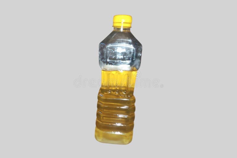 Plastic Bottle Containing Golden Yellow Cooking Oil. Stock Photo ...
