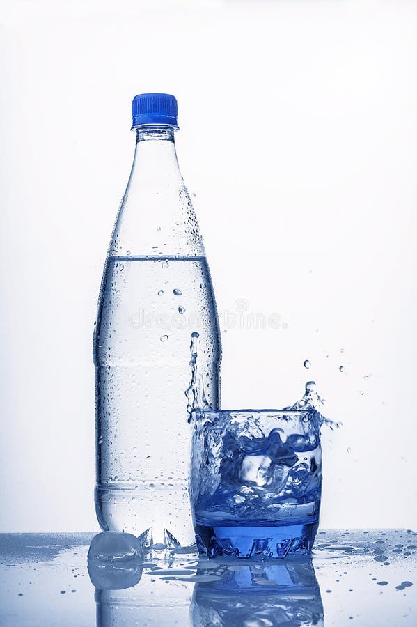 Plastic Bottle Contains Cold Water. Stock Photo - Image of transparent ...