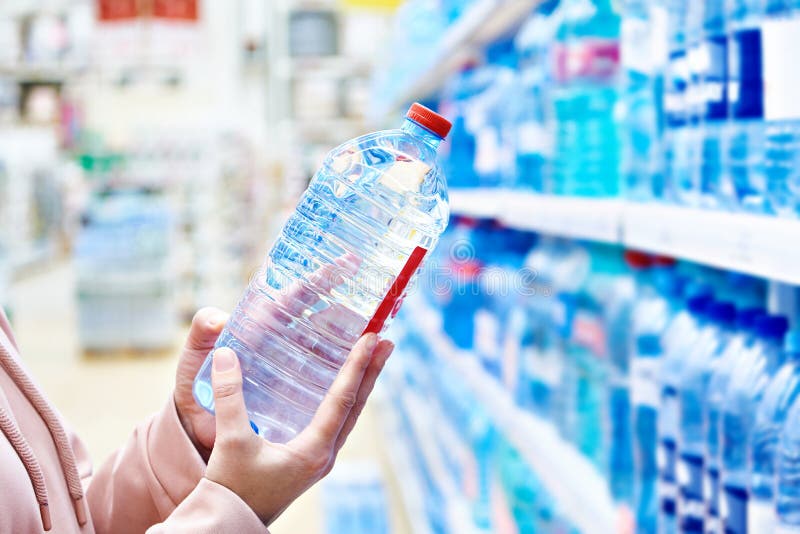 Plastic Bottle Drinking Water in Store Stock Image - Image of business ...