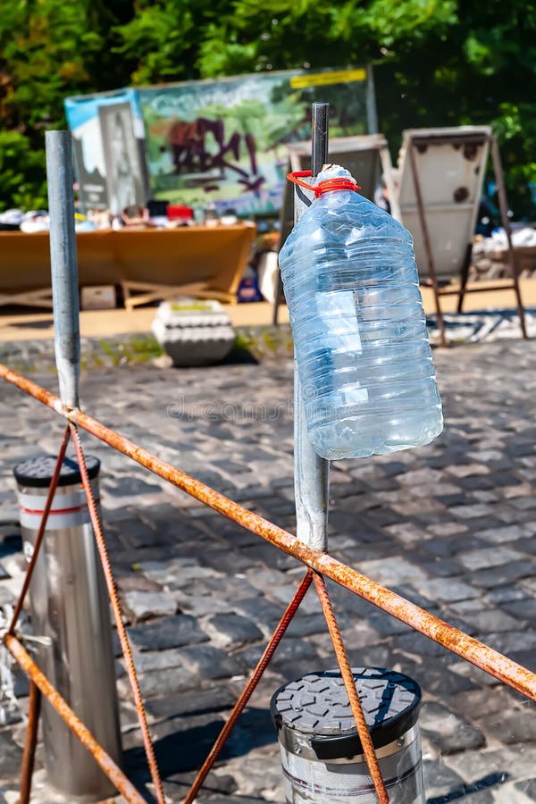 Plastic Bottle. Empty Big Bottle. Old Plastic Bottle on the Street ...