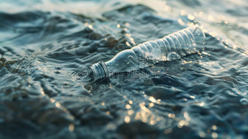 Plastic Bottle Floating on Water Stock Photo - Image of environment ...