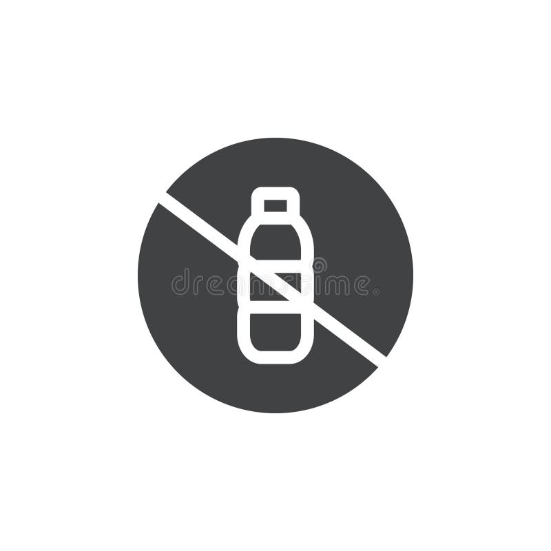 Plastic Bottle Forbidden Icon Simple Vector Symbol Stock Vector ...