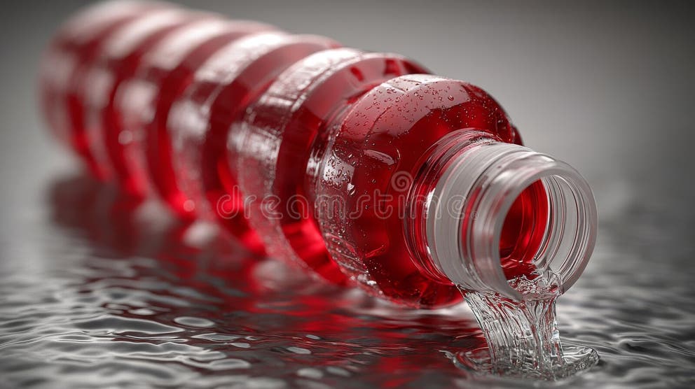 A Plastic Bottle that Has Been Deformed, with an Abstract Grey ...