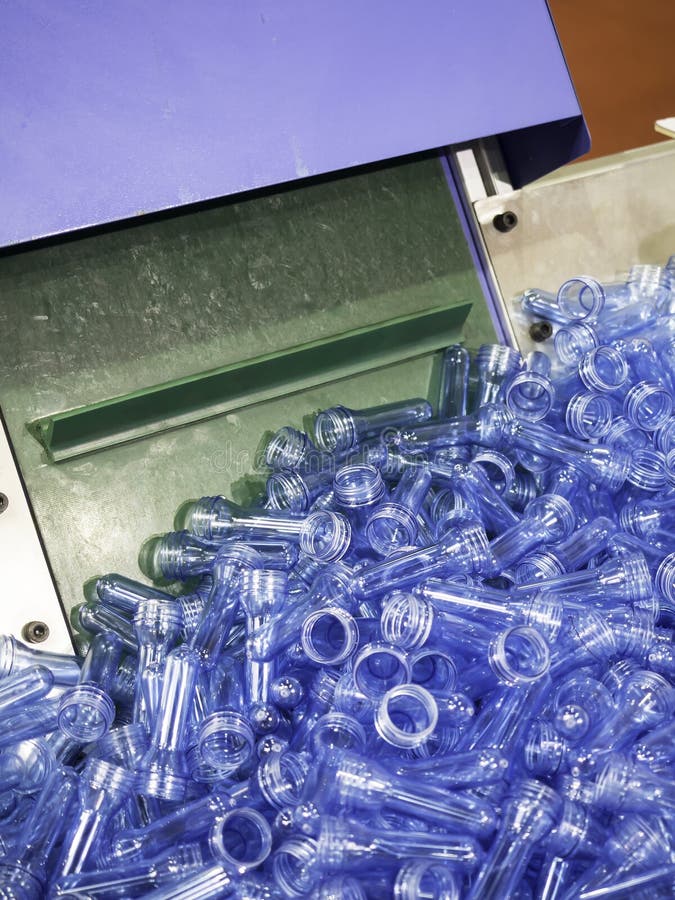 Plastic Bottle Hot Blow Manufacturing Stock Photo - Image of package ...