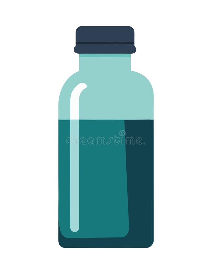 Plastic Bottle Icon with Blue Liquid Stock Vector - Illustration of ...
