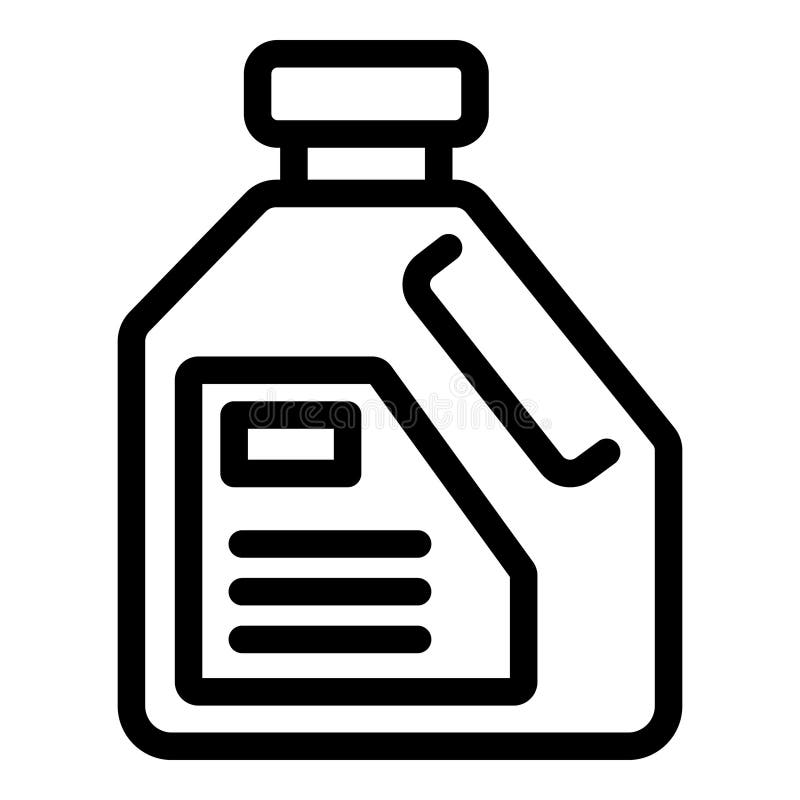 Plastic Bottle Icon with Handle Containing Liquid Product with Blank ...