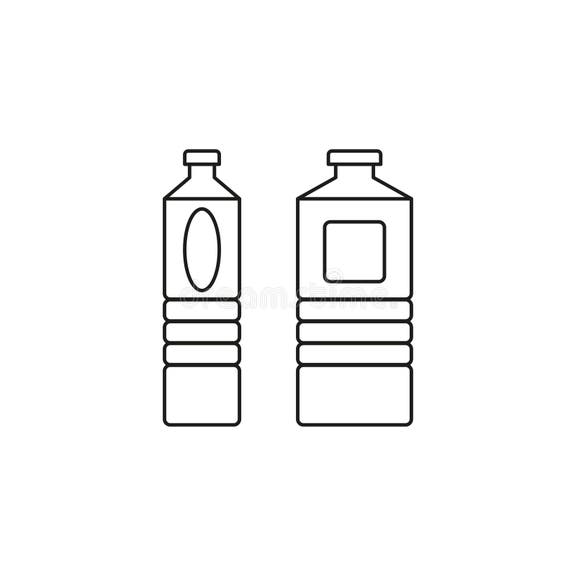 Plastic Bottle Icon. Water Container Vector. Beverage Packaging Shape ...
