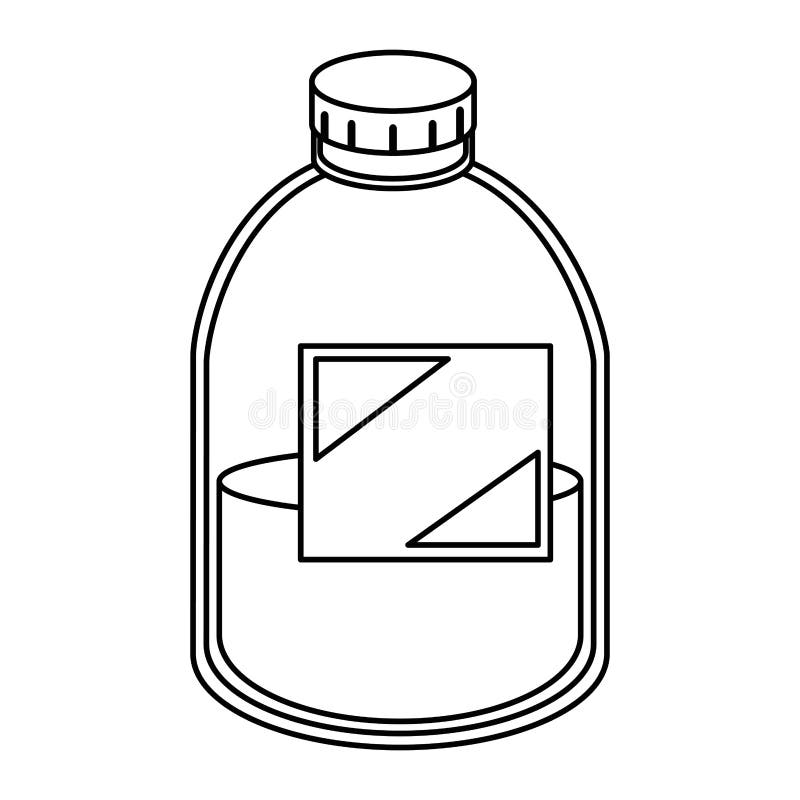 Plastic Bottle with Liquid Product Stock Illustration - Illustration of ...