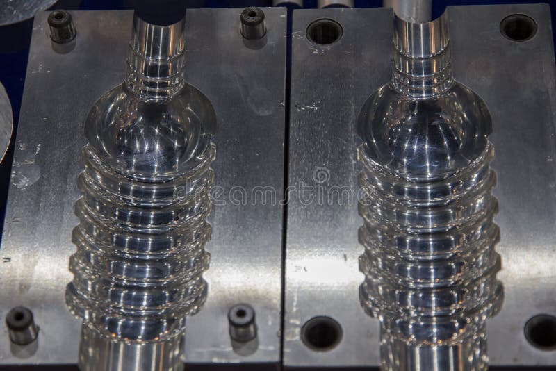 The Injection Mold Insert Part For Make Plastic Bottle Stock Photo ...