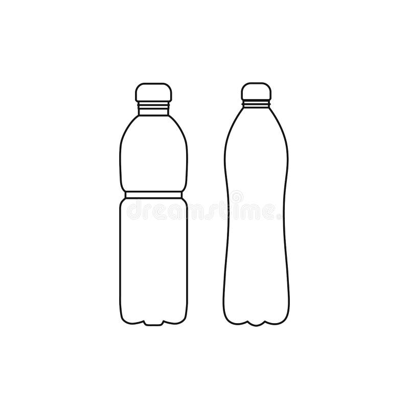 Bottle Outline Vector Icon. Thin Line Black Bottle Icon, Flat Vector ...