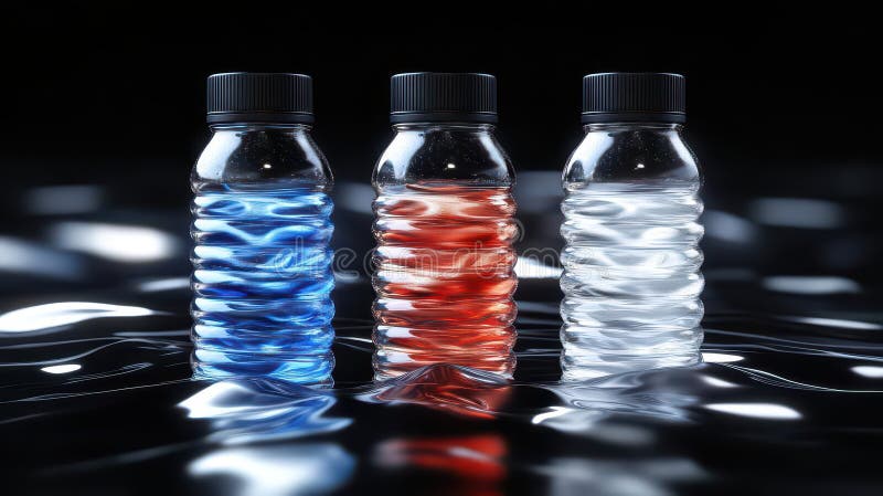 Plastic Bottle Packaging: Design & Liquid Stock Illustration ...