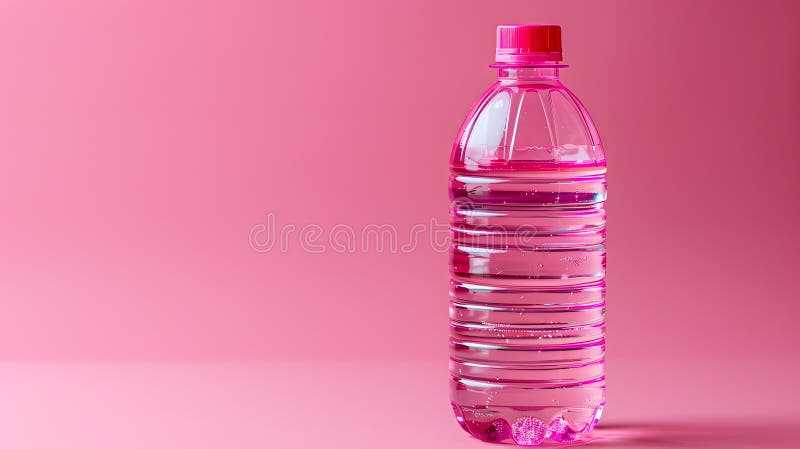 Plastic Bottle with Pink Water Stock Image - Image of copy, sport ...