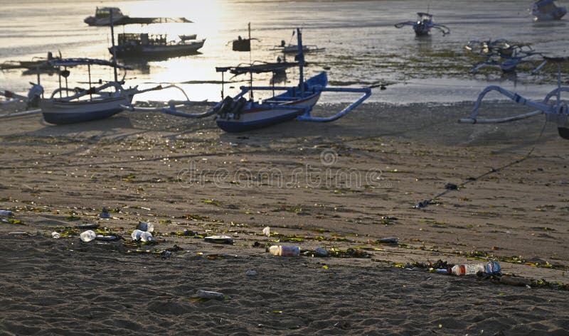 Plastic Bottle Pollution on Bali Beaches, Indonesia Stock Photo - Image ...
