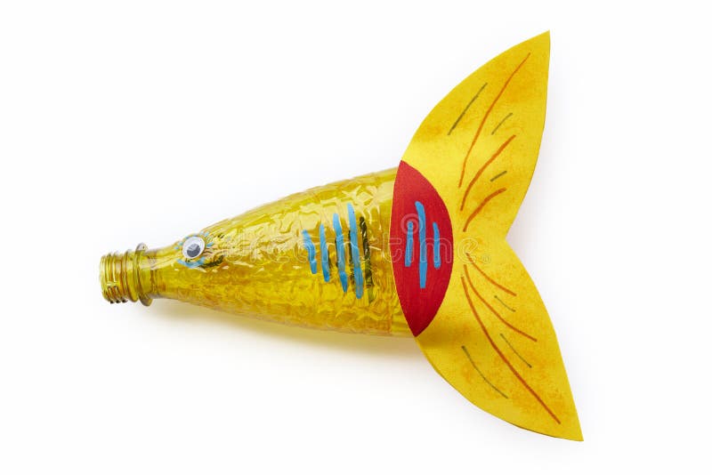Plastic Bottle Recycled in a Fish Figure. Reuse Garbage Stock Image ...