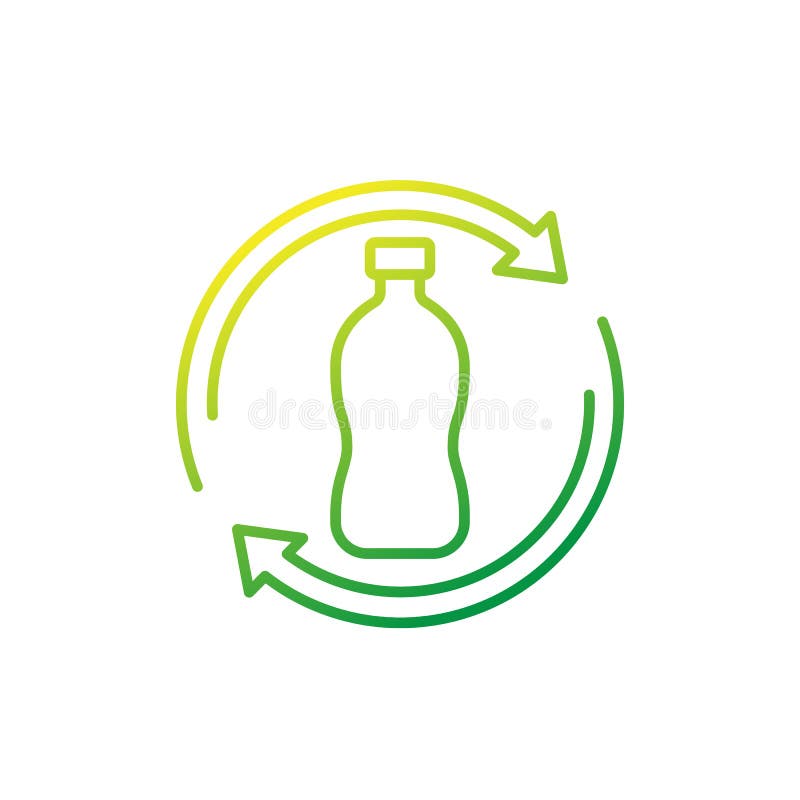 Recycling One Line Icon. Recycle Sign Outline. Reuse Logo. Stock Vector ...