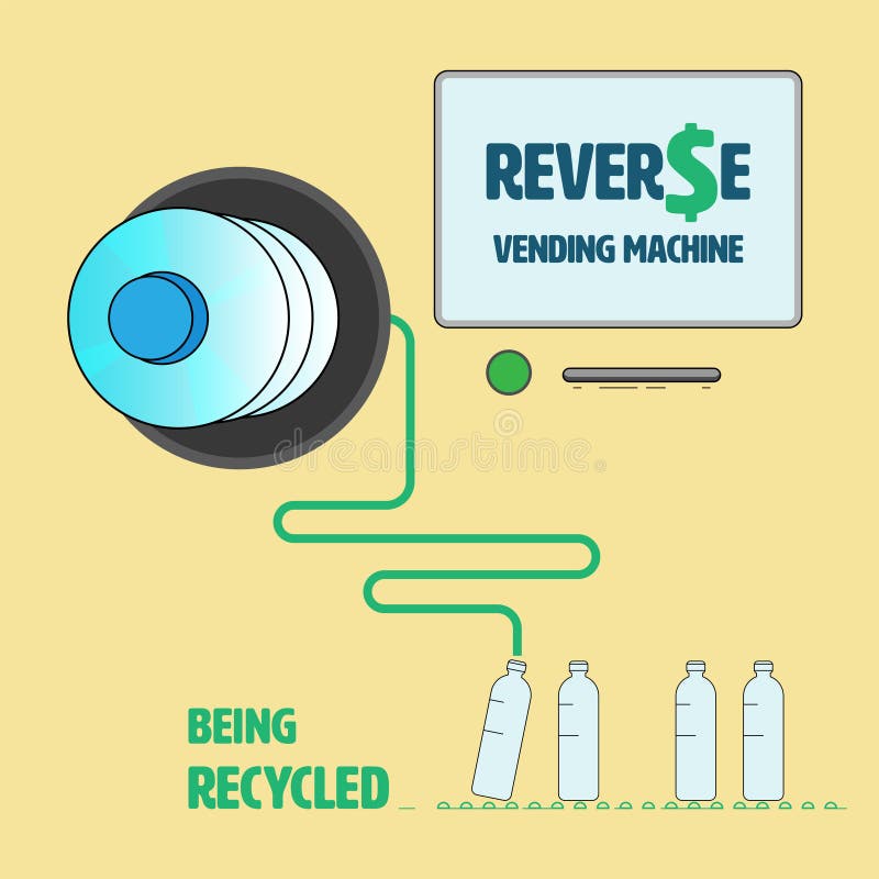 Reverse Vending Machine stock vector. Illustration of pollution - 187990308