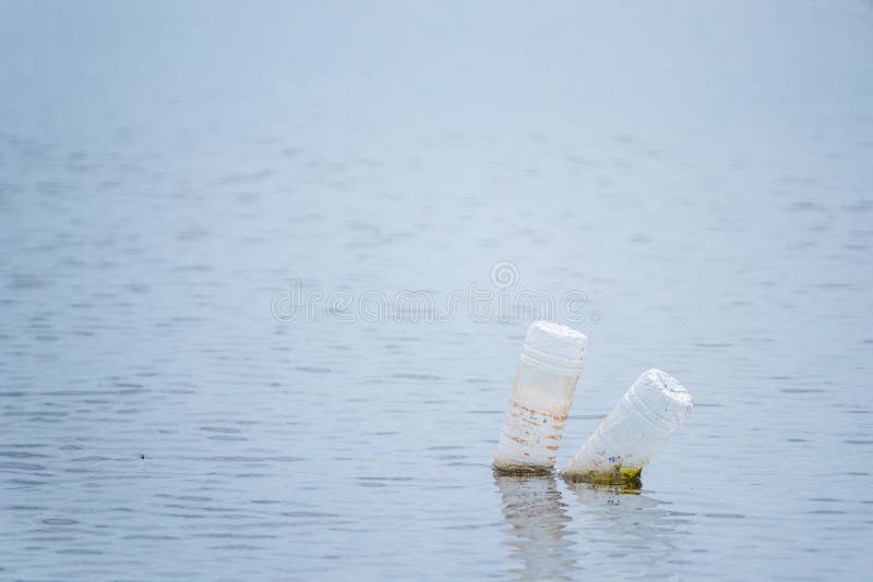 Plastic Bottle in the River, Garbage in the River at Chaiyaphum ...