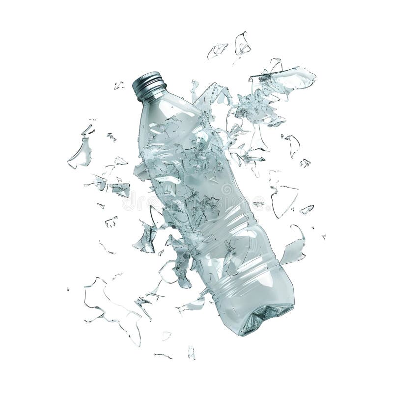 Plastic Bottle Scattered on Transparent Background - Ai Generated Stock ...
