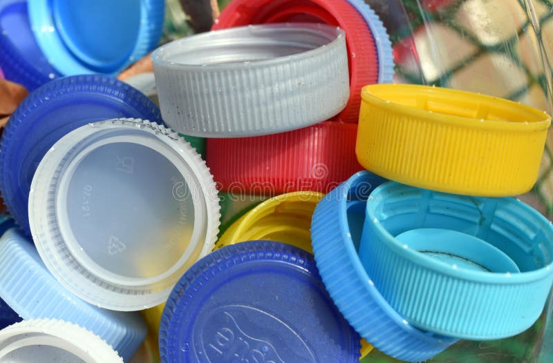 Plastic bottle seal cap stock photo. Image of recycle - 303465278