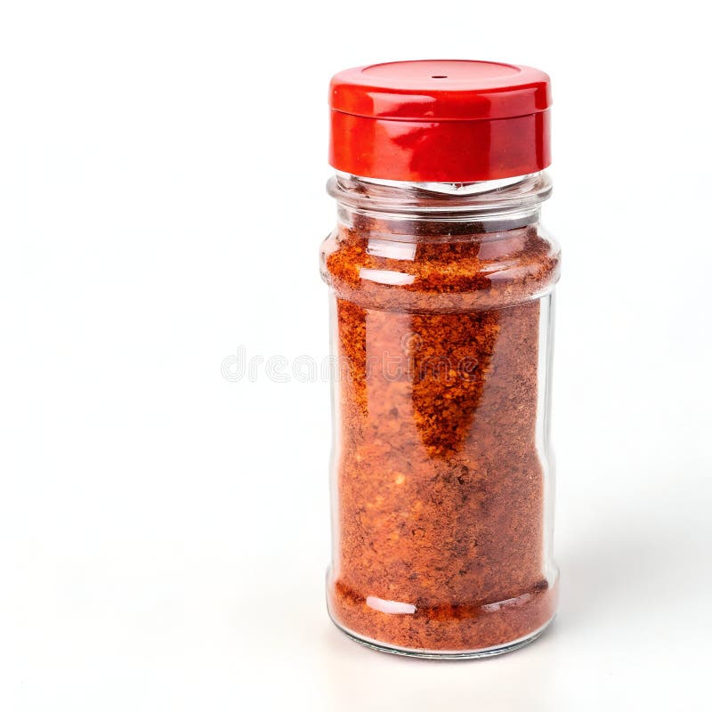 Plastic Bottle with Spice Isolated on White Background Stock ...