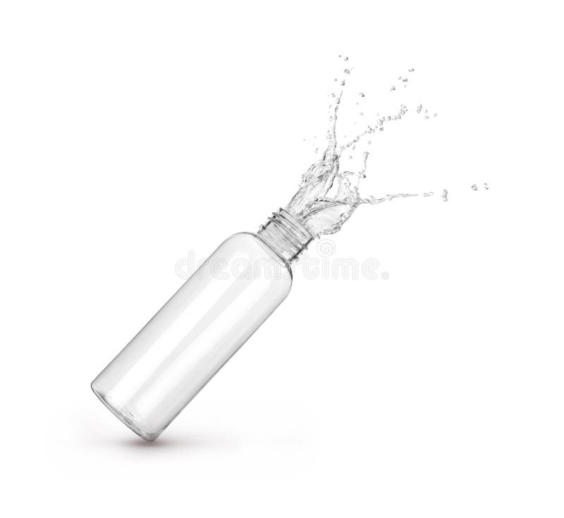 Plastic Bottle and Splash of Water 库存照片 - 图片 包括有 奶油, 表面: 167034726