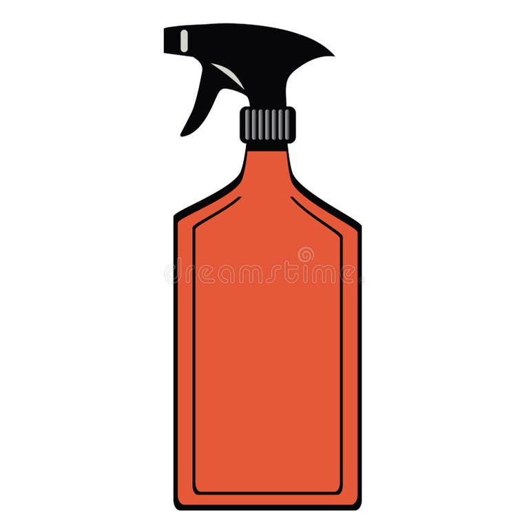 Plastic Bottle with Sprayer Stock Vector - Illustration of plastic ...