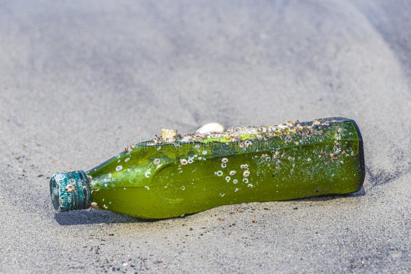 Plastic Bottle Stranded Washed Up Garbage Pollution on Beach Brazil ...